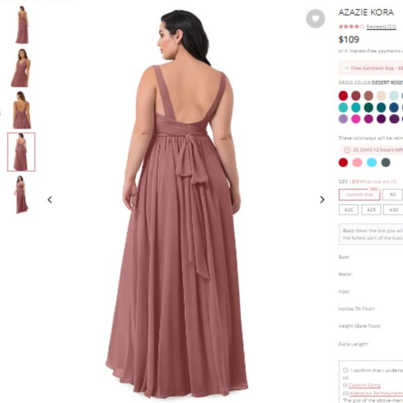 Azazie | Dresses | Azazie Kora Desert Rose Size A8 | Poshmark